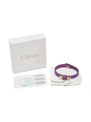 Chloé Bow-embellished Leather Bracelet