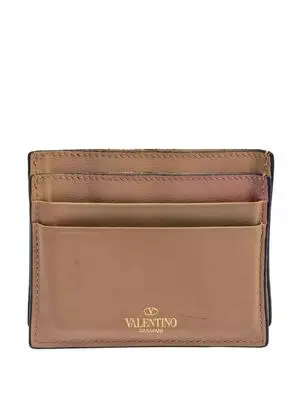 Valentino Garavani Rockstud-embellished Cardholder - Brown