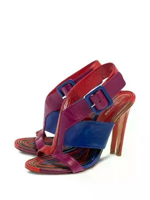 SERGIO ROSSI 100mm Color-block Sandals