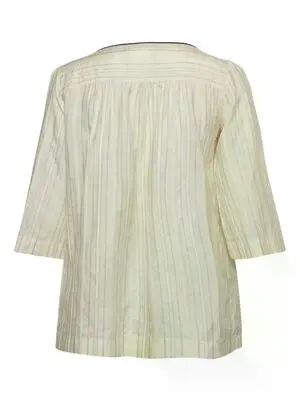 Max Mara Striped Three-quarter Sleeve Top