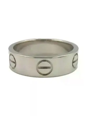 Cartier 2010s 18k White Gold Love Ring Silver