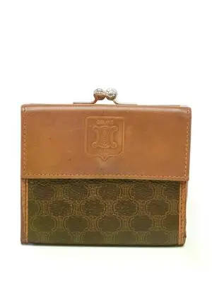 Celine Macadam-patterned Wallet - Brown