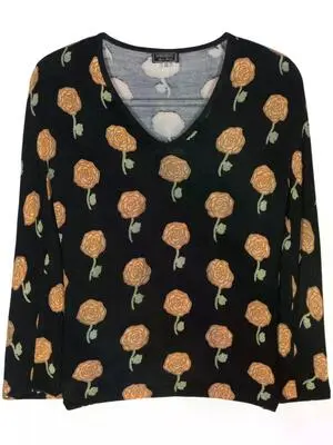 Versace 2000s Floral-print Jumper