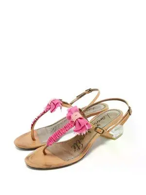 LANVIN 40mm Ruffled Thong Sandals