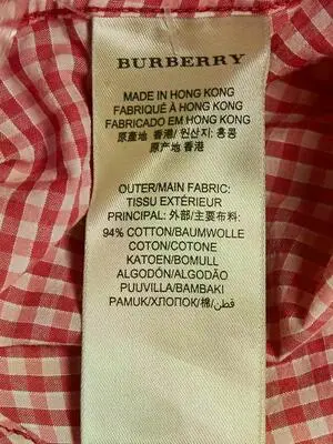 Burberry Gingham-check Cotton Shirt