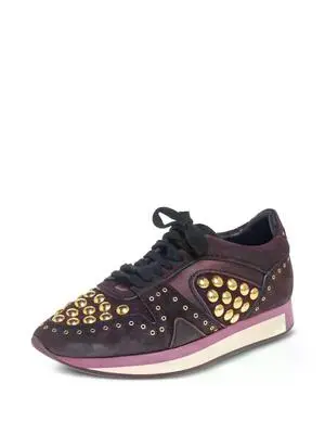 Burberry Stud-embellished Suede Sneakers