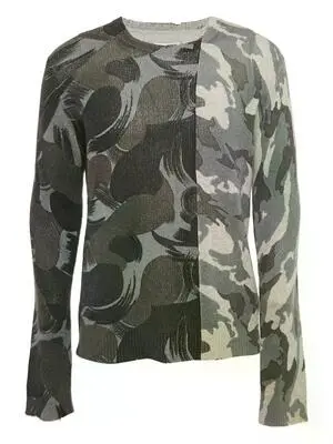 Zadig&Voltaire Camouflage Pattern Cashmere Sweater