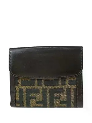 Fendi 1990-2000s Zucca Wallet - Black