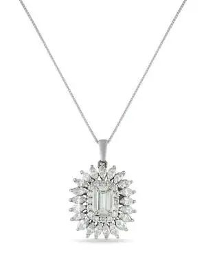 LB EXCLUSIVE Platinum Diamond Necklace - Silver