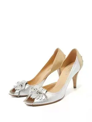 TOD'S 80mm Leather Fringed Peep-toe Pumps