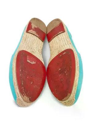 CHRISTIAN LOUBOUTIN Leather Espadrilles - Blue