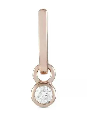 LB EXCLUSIVE 14k Rose Gold Diamond Earrings - Pink