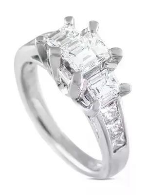 LB EXCLUSIVE Platinum Diamond Ring - Silver