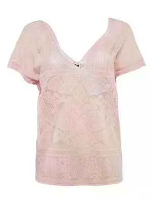 Missoni Floral-pattern Knit Top - Pink