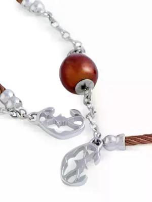 CHARRIOL Tone Stainless Steel Pearl Embellished Necklace