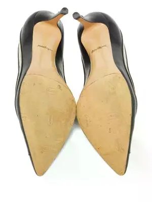 FERRAGAMO 85mm Panelled Leather Pumps