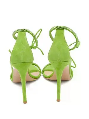 GIANVITO ROSSI 110mm Montecarlo Strappy Stiletto Sandals - Green