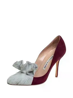 Manolo Blahnik Suede Heeled Pumps