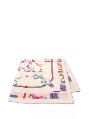 Hermès 2010s Carré 140 Couverture Et Tenues De Jour Scarf - Pink
