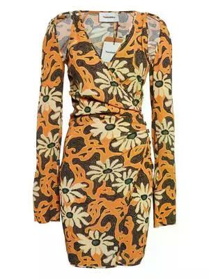 Nanushka Floral-print Dress - Orange