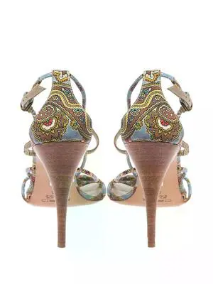 Etro 110mm Paisley-print Beaded Sandals