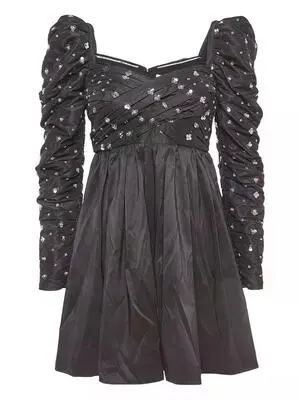 SELF-PORTRAIT Puff Sleeves Sequins Mini Dress