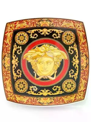 Versace X Rosenthal Medusa Red Dish - Black