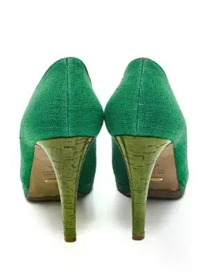 SERGIO ROSSI Vintage 100mm Canvas Pumps