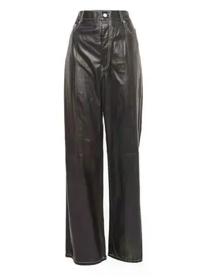 Women's Helmut Lang Leather Trousers Pants