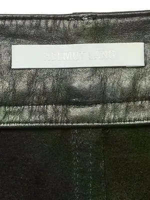 Helmut Lang Leather Contrast-stitch Trousers