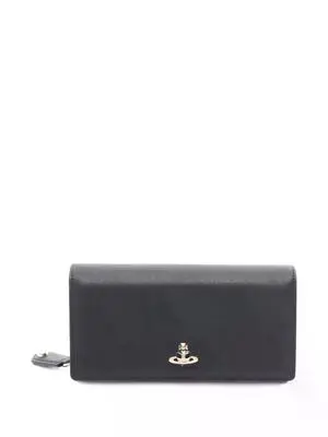 VIVIENNE WESTWOOD 2020s Classic Logo Leather Wallet - Black