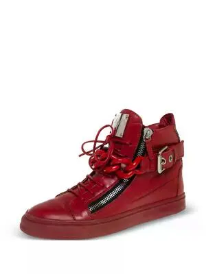 GIUSEPPE ZANOTTI Chain-embellished High-top Sneakers