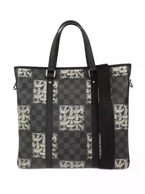 LOUIS VUITTON X Christopher Nemes 2015 Tadao Pm Damier Graphite Tote Bag - Black