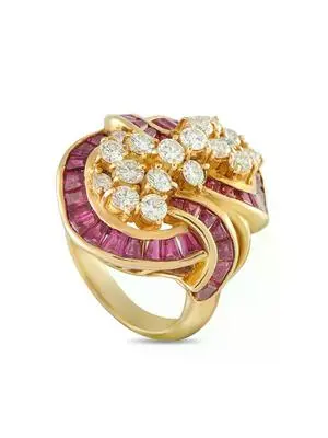 LB EXCLUSIVE 18k Yellow Diamond And Ruby Ring - Gold