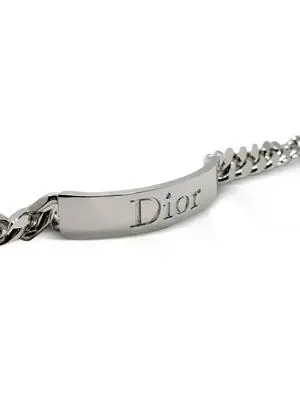 Dior 2000s Chunky-logo Id Bracelet