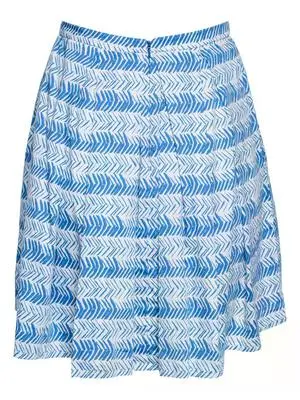 Max Mara Arrow-print Pleated Mini Skirt