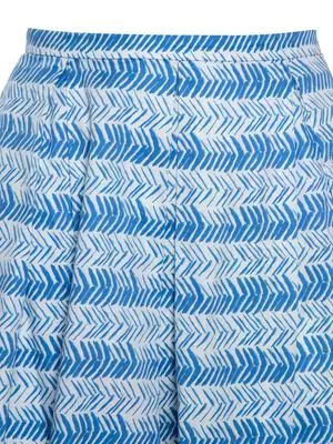 Max Mara Arrow-print Pleated Mini Skirt