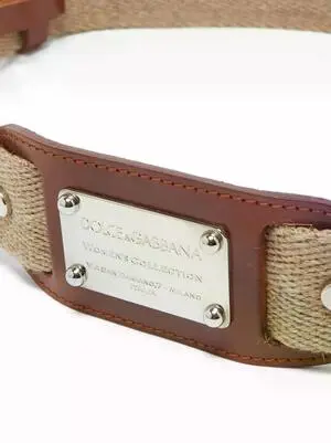 Dolce & Gabbana Logo-plaque Canvas Belt