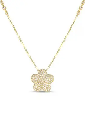 LB EXCLUSIVE 18kt Yellow Diamond Flower Necklace - Gold
