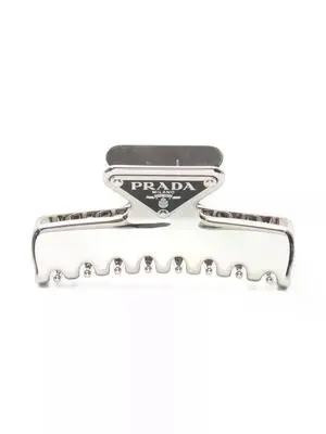 Prada Silver Tone Hair Accessories