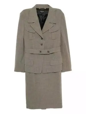 Gucci 1990-2000s Suit Jacket And Skirt Set