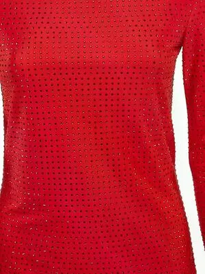 FERRAGAMO Crystal-embellished High-neck Top