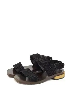 Gucci Velvet Flat Sandals