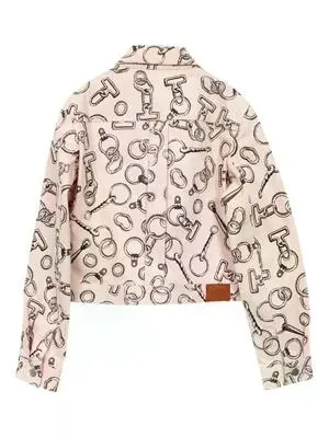 Hermès 2010s Printed Denim Jacket