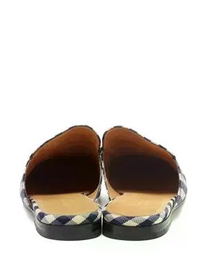 Gucci Gingham Horsebit Mules