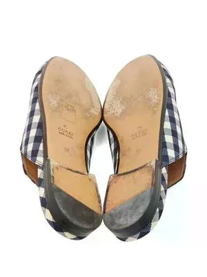 Gucci Gingham Horsebit Mules