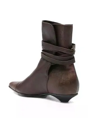 ROMEO GIGLI 1990s Leather Ankle Boots