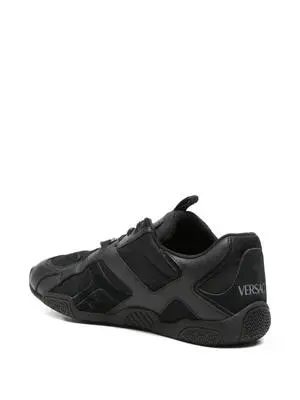 Versace Galaxia Leather Sneakers - Black