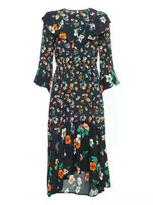 Black Floral Print Dresses
