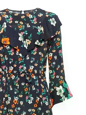 Maje Floral-print Frill Dress